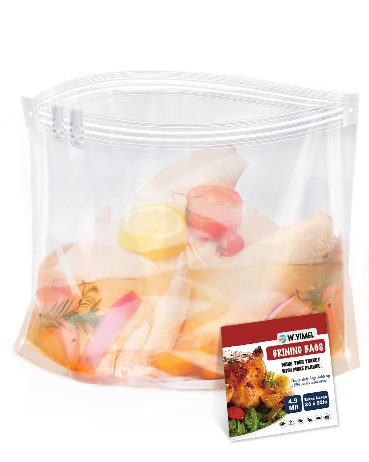 Amazon.com: Turkey Brine Bag, 26"×22", 2 Pack, Extra Large Brining Bags ...