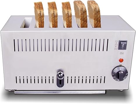 EASYROSE 6 Slice Toaster Commercial Toasters 2500W Bread Toaster 5 ...