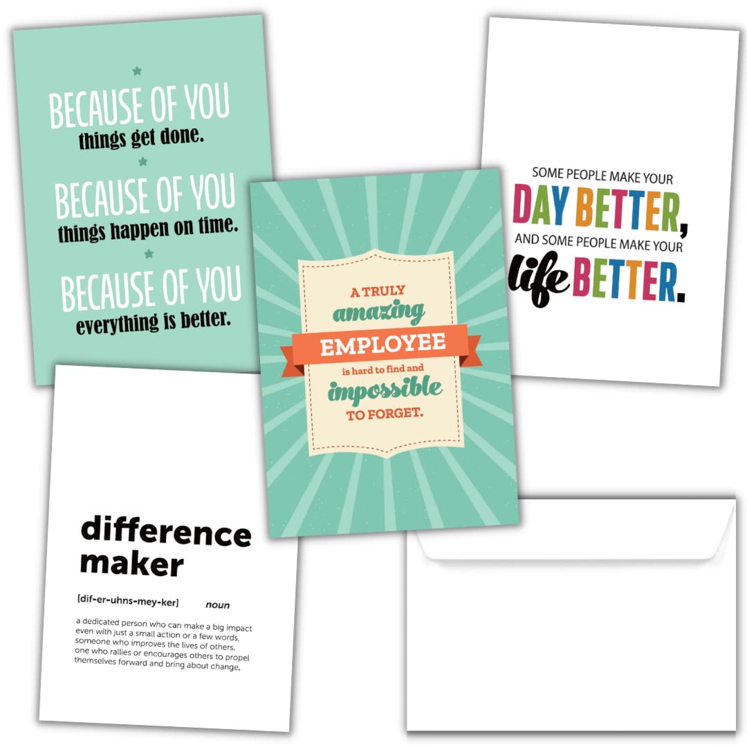 Amazon.com : 24 Employee Appreciation Cards with Envelopes - 4 Unique ...