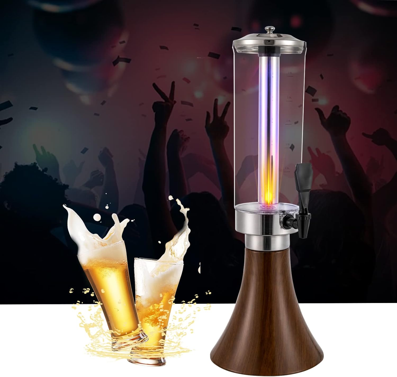 Amazon.com | 3L/0.8 Gallon Drink Tower Dispenser Modern Beer Tower ...