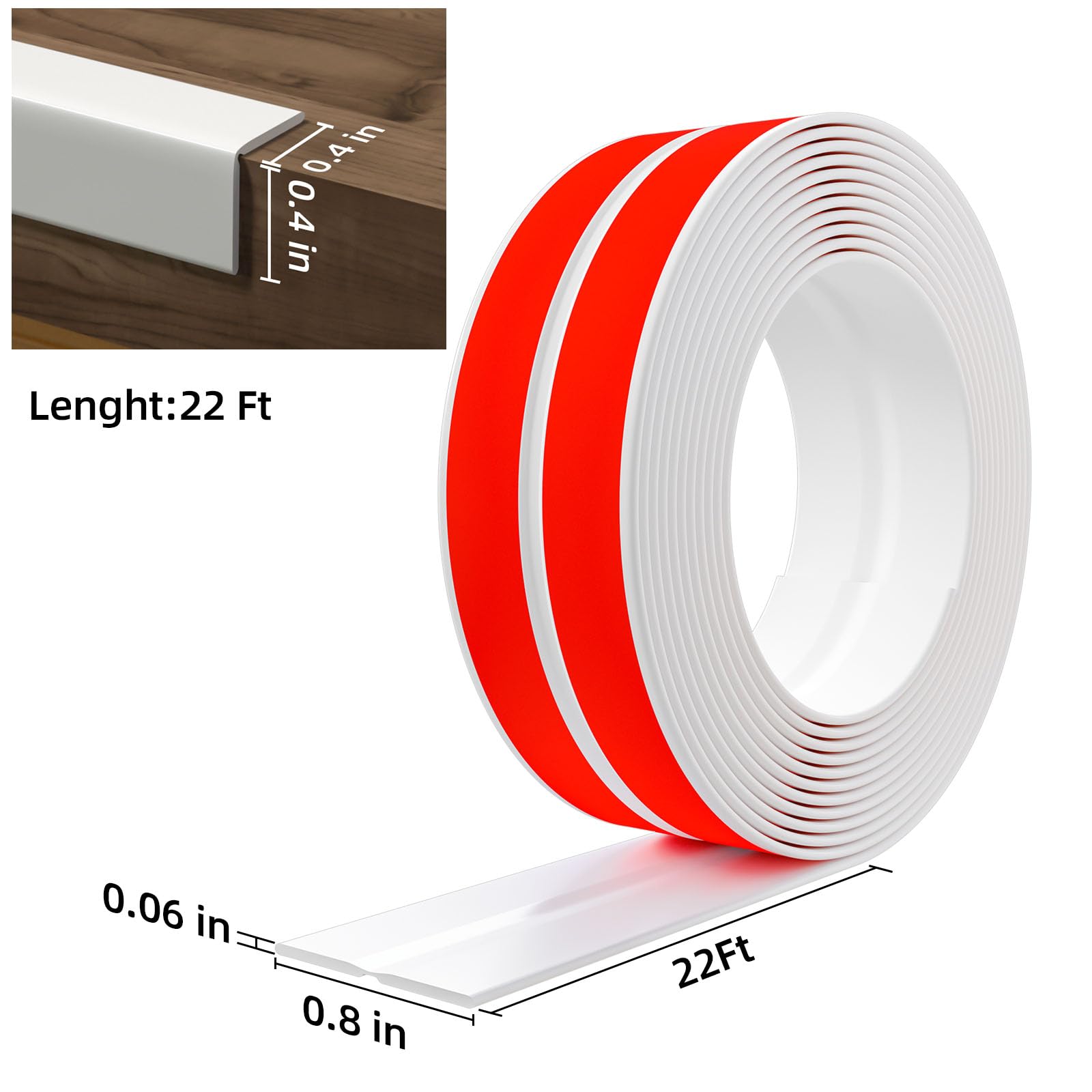 Snapklik.com : Wall Corner Protector, 08inch X 22FT Peel And Stick Trim ...