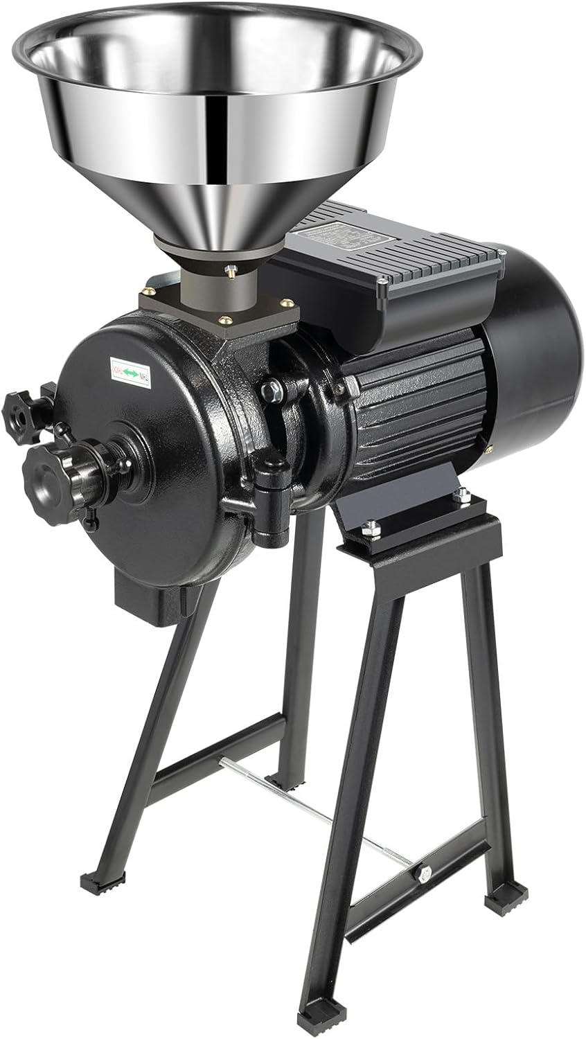 Amazon.com: Commercial Electric Grain Mill Grinder, 1500W 110V Heavy ...