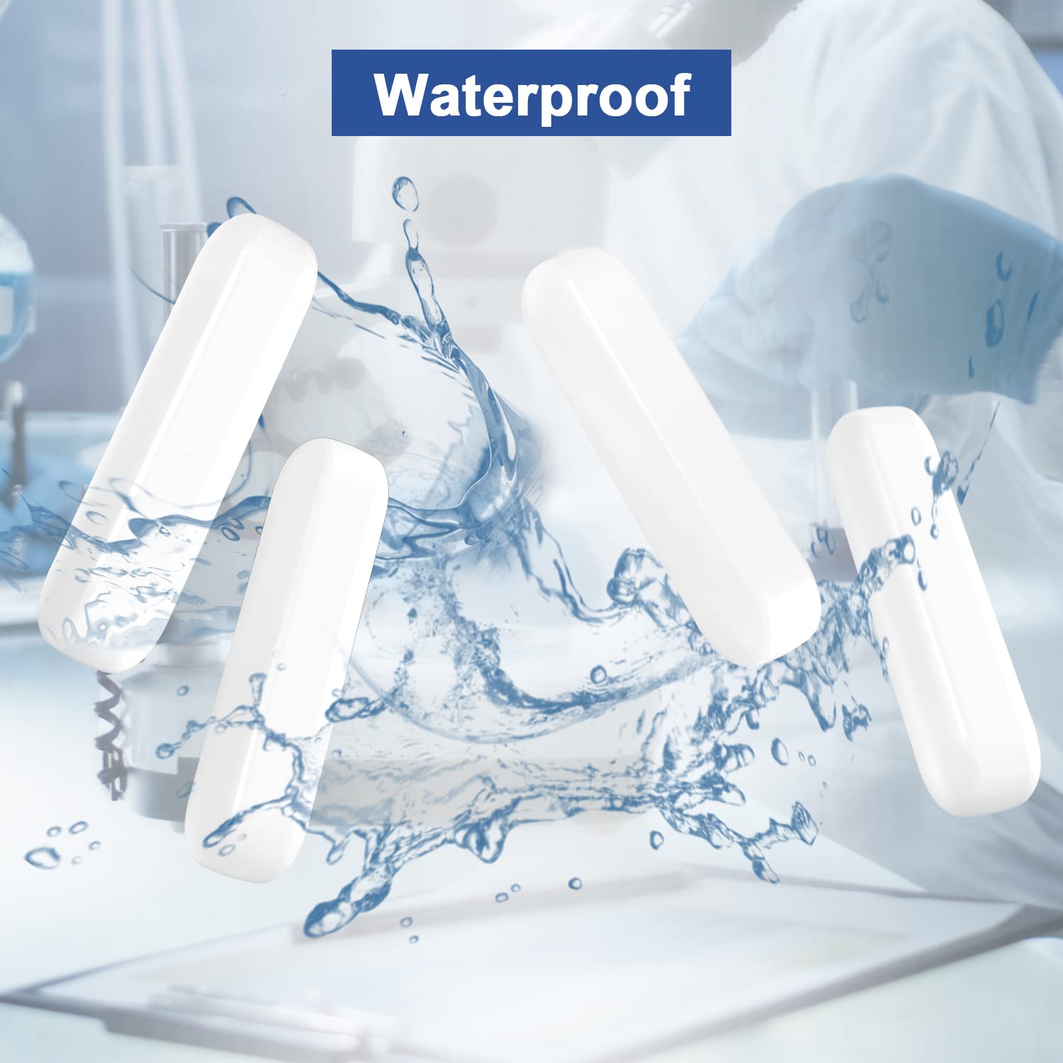 Snapklik.com : 8PCS 8 30mm Magnetic Stirrer Mixer Stir Bars, White ...