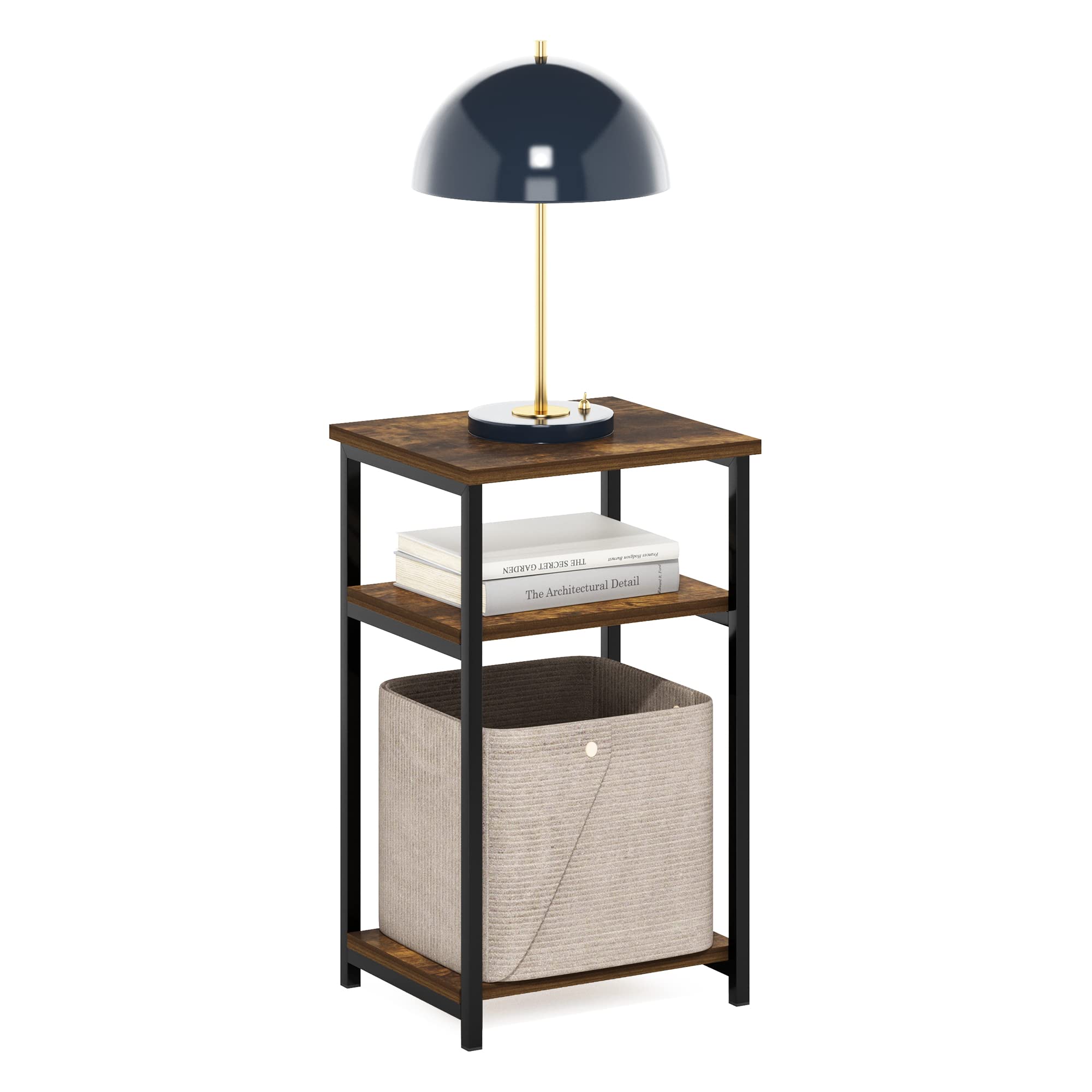 Snapklik.com : Furinno Just 3-Tier Metal Frame End Table