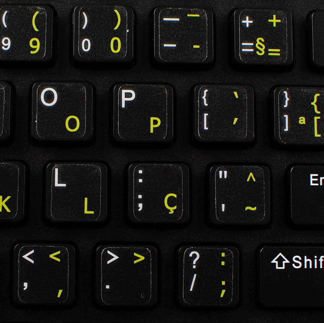 Amazon.com: Portuguese Traditional Keyboard Stickers with Non ...