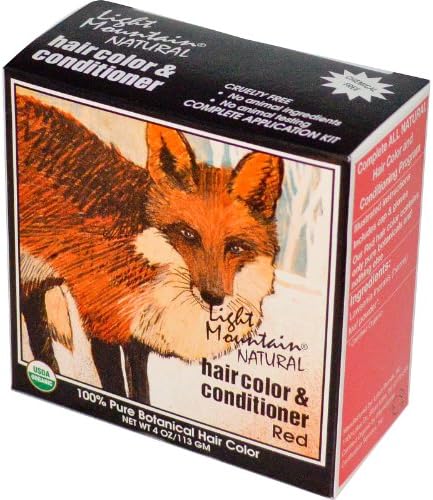 Amazon.com : LIGHT MOUNTAIN HENNA,RED, 4 OZ : Chemical Hair Dyes ...