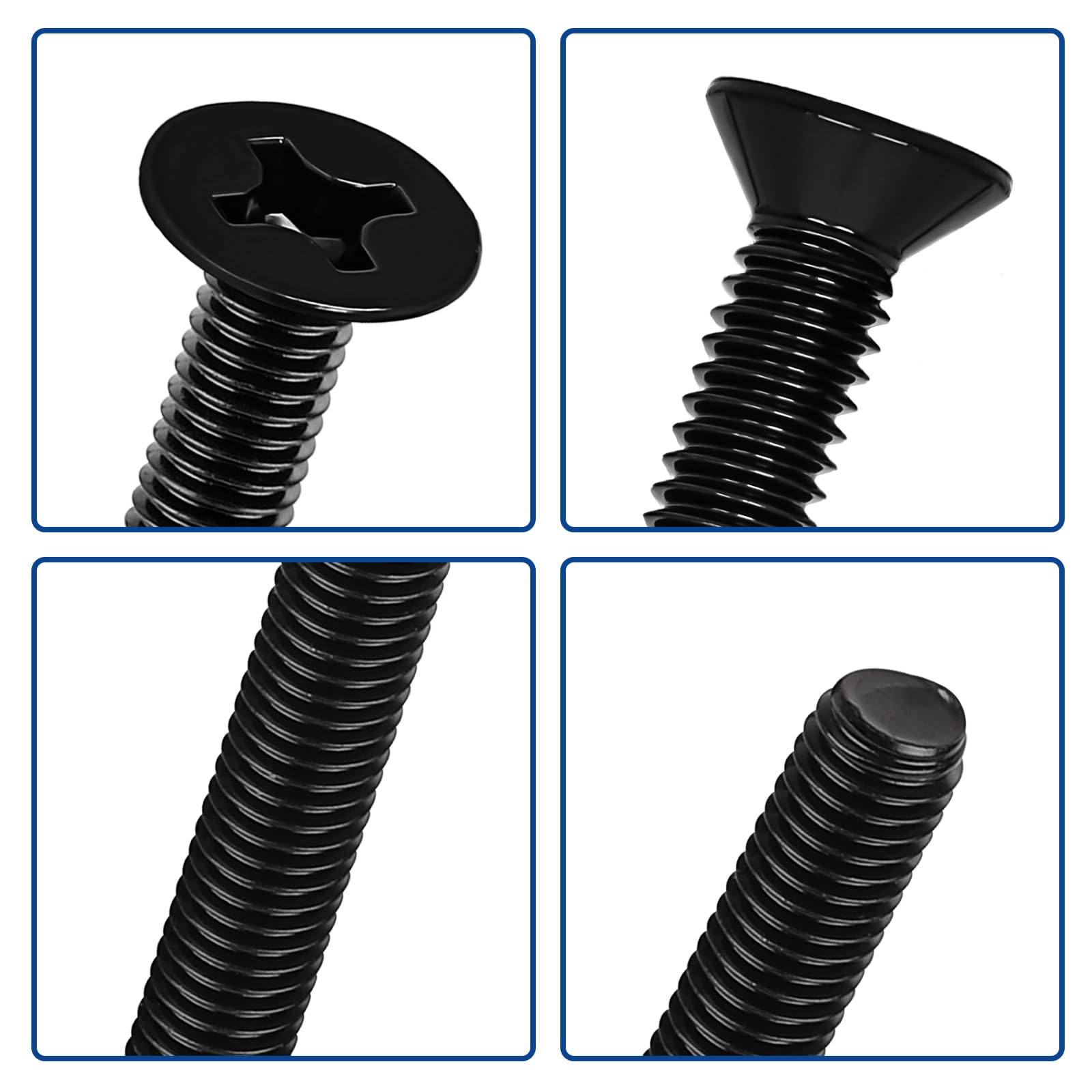 Snapklik.com : 5/16-18 X 2" Flat Head Machine Screws Countersunk Bolts