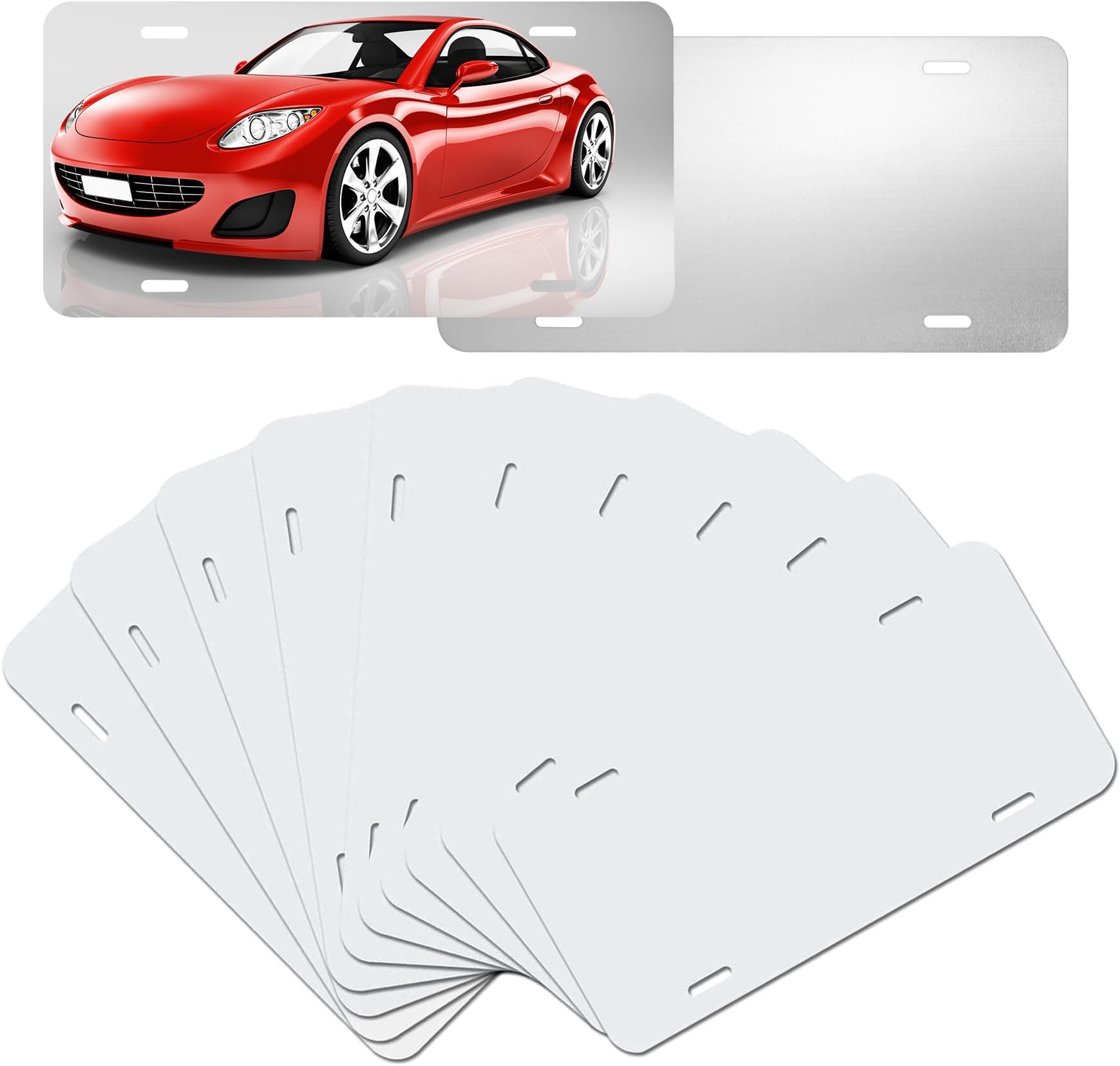 Amazon.com: Uokinuo Sublimation License Plate Blanks, 24 Pack Heat ...