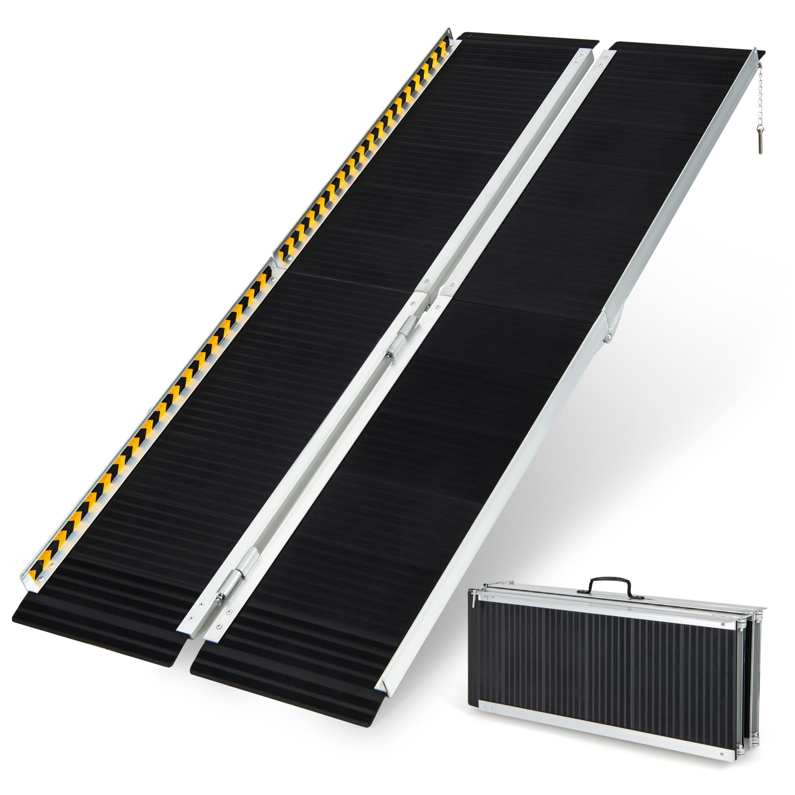 COSTWAY 3FT/4FT/5FT/6FT Wheelchair Ramp, Folding Portable Aluminum Ramp ...