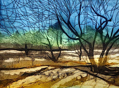 Original Collagraph Print - Landscape : Amazon.co.uk: Home & Kitchen