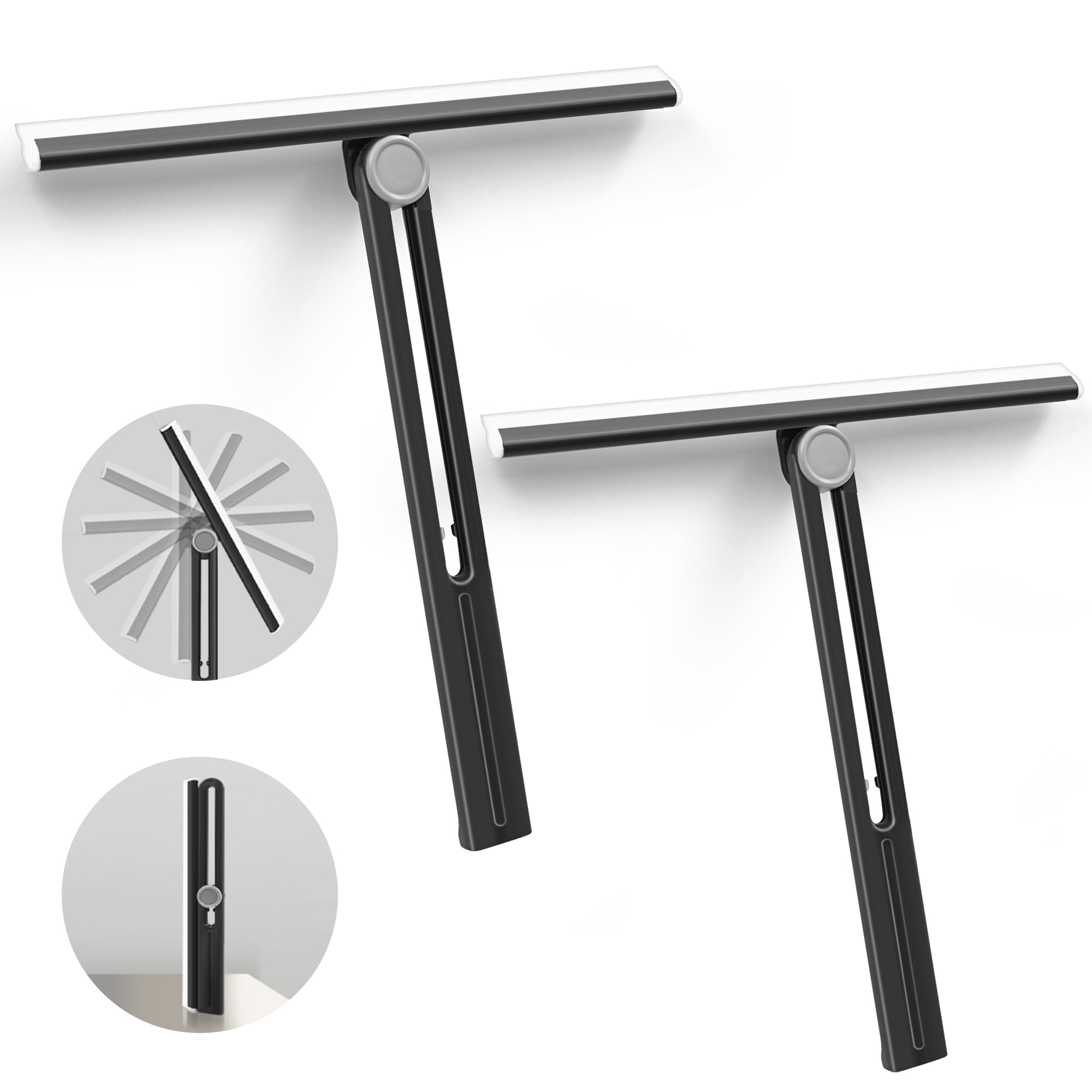 Amazon.com: NEWE Shower Squeegee 2 Packs for Glass Doors, All-Purpose ...