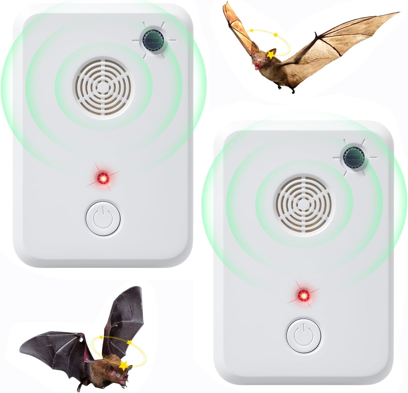 Amazon.com: 2 Pack Ultrasonic Bat Repellent Plugin, Small Bat Deterrent ...