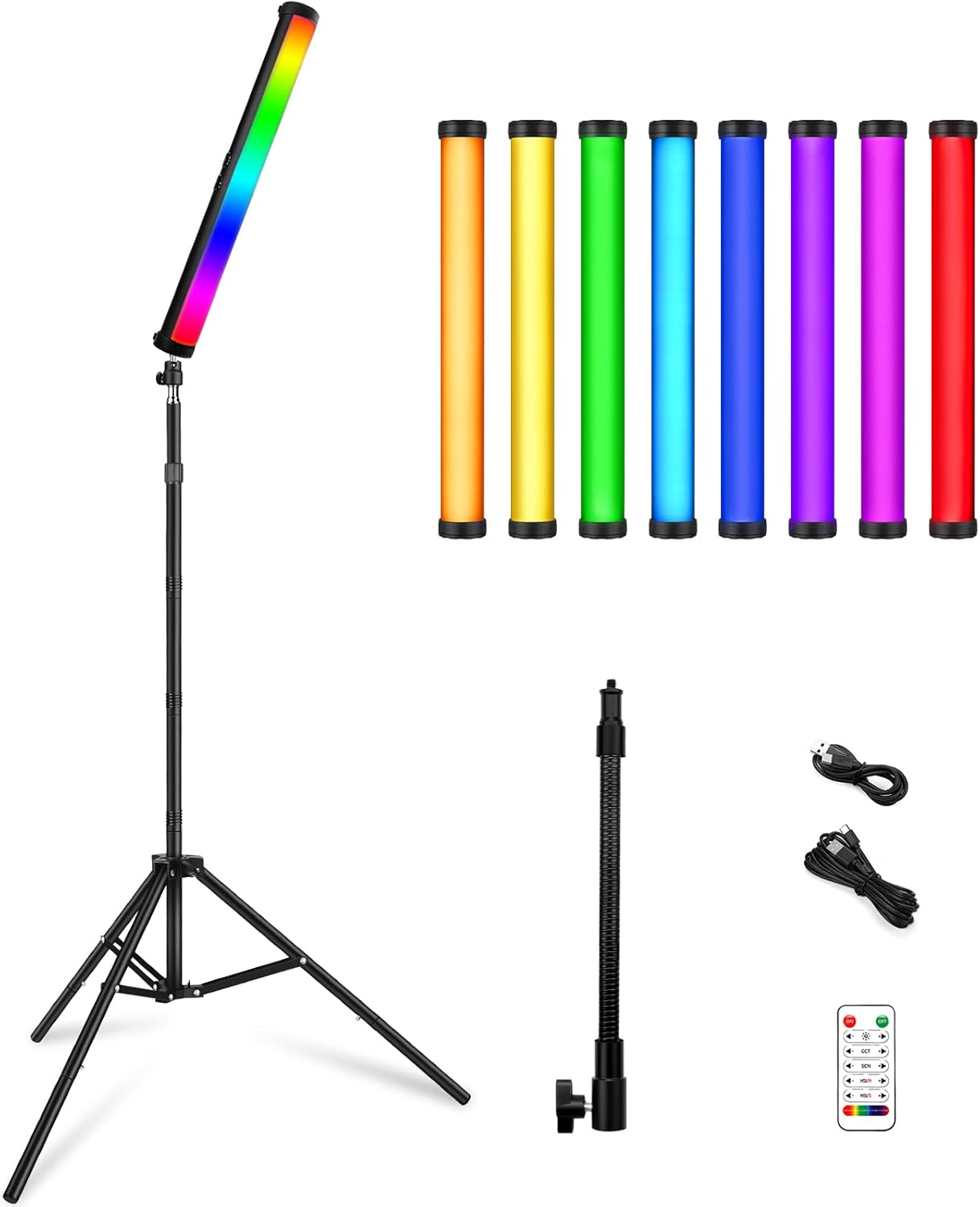RGB Led Video Light Stick Wand with Stand, QEUOOIY Philippines | Ubuy