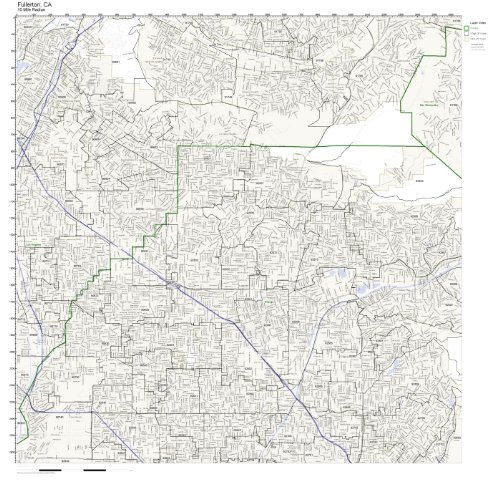 Amazon.com : Fullerton, CA ZIP Code Map Not Laminated : Prints : Office ...