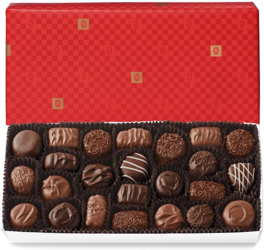 Amazon.com : See's Candies 1 lb Milk Bordeaux (White Wrap) : Chocolate ...