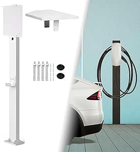 Amazon.com: EV Charger Pedestal Charger Stand, Weather Protection Hood ...