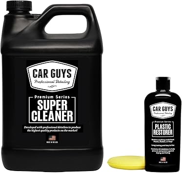 Amazon.com: CAR GUYS Car Detailing Kit | Plastic Restorer 8 Oz & Super ...