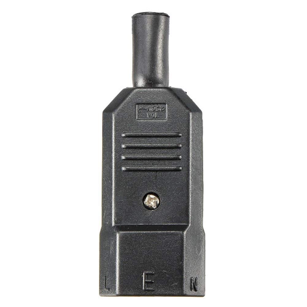 Buy Black 10A/250V IEC C14 Male Plug Rewirable Power Connector 3-pin ...