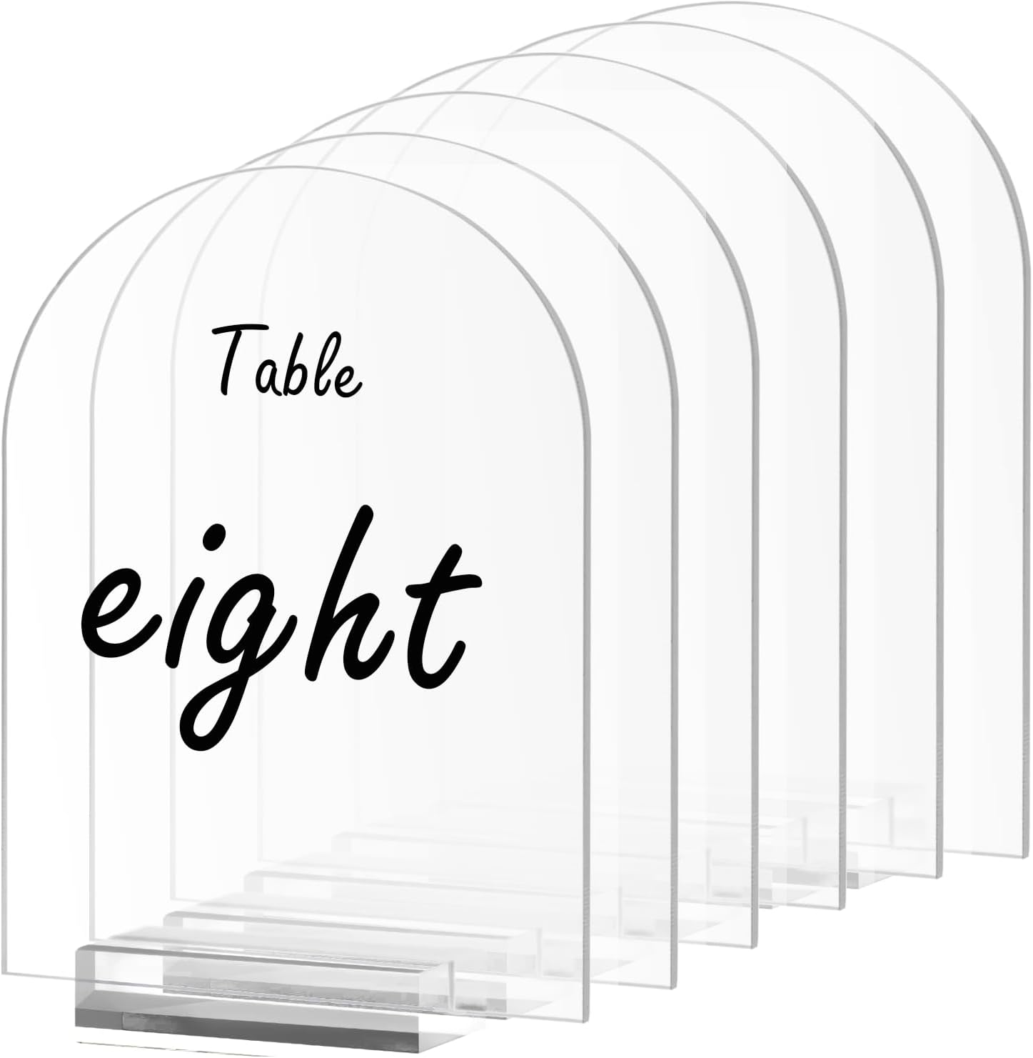 Amazon.com: 6 Pack 8x10 Inch Clear Arch Acrylic Sign with Stands, Blank ...