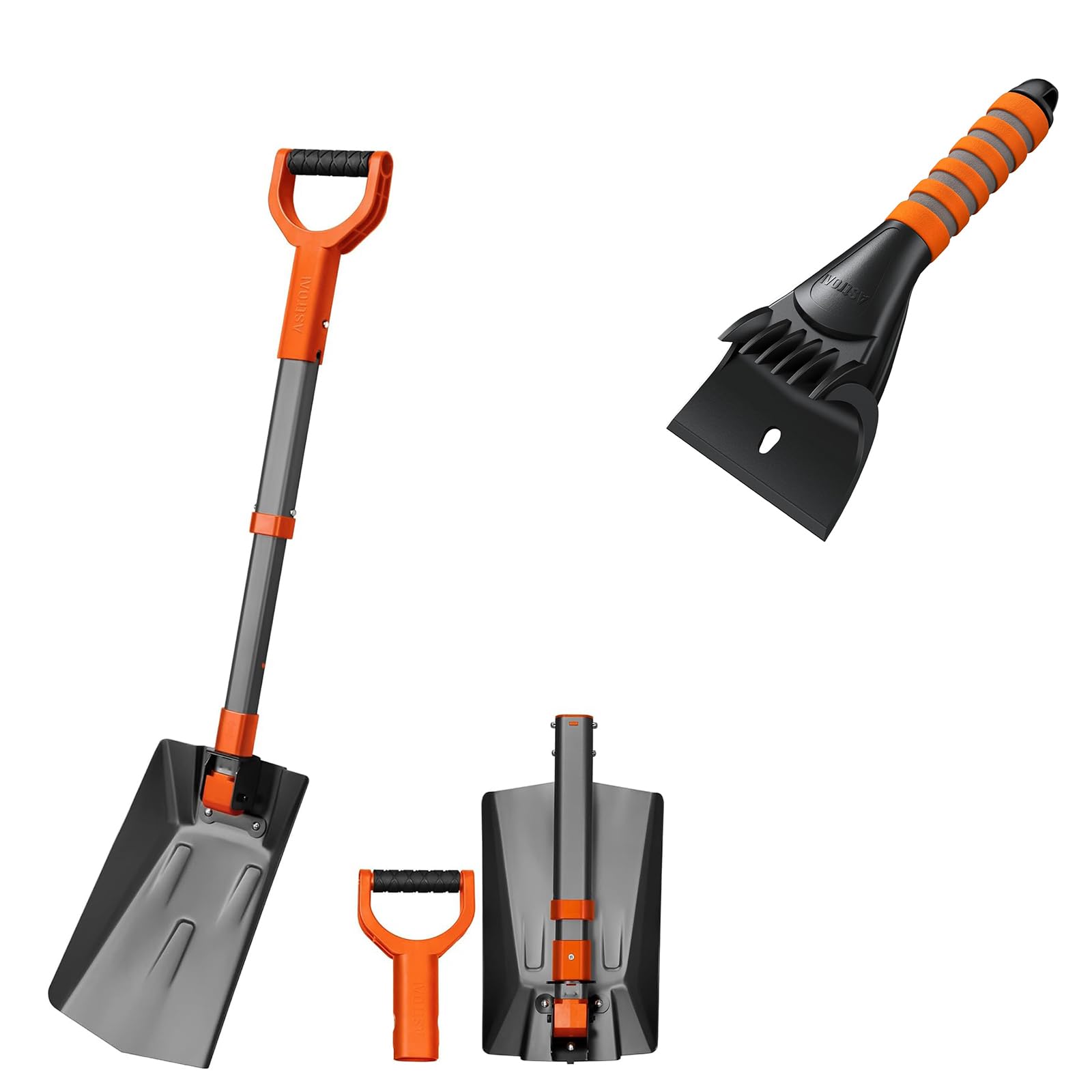 Amazon.com : AstroAI 39" Folding Snow Shovel for Car+AstroAI Ice ...