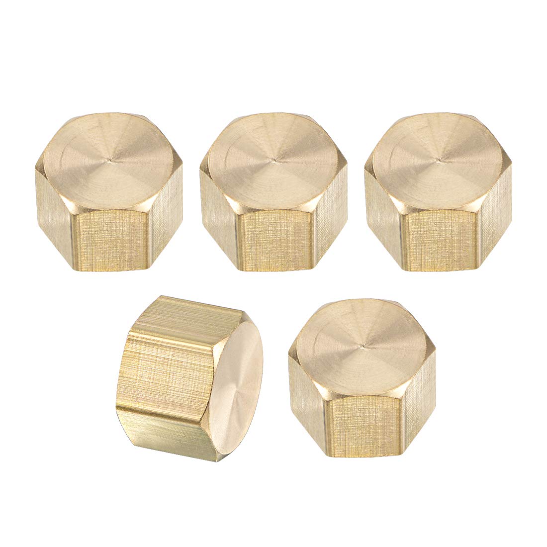 Amazon.com: uxcell 1/4-Inch Brass Cap 5pcs G1/4 Female Pipe Fitting Hex ...