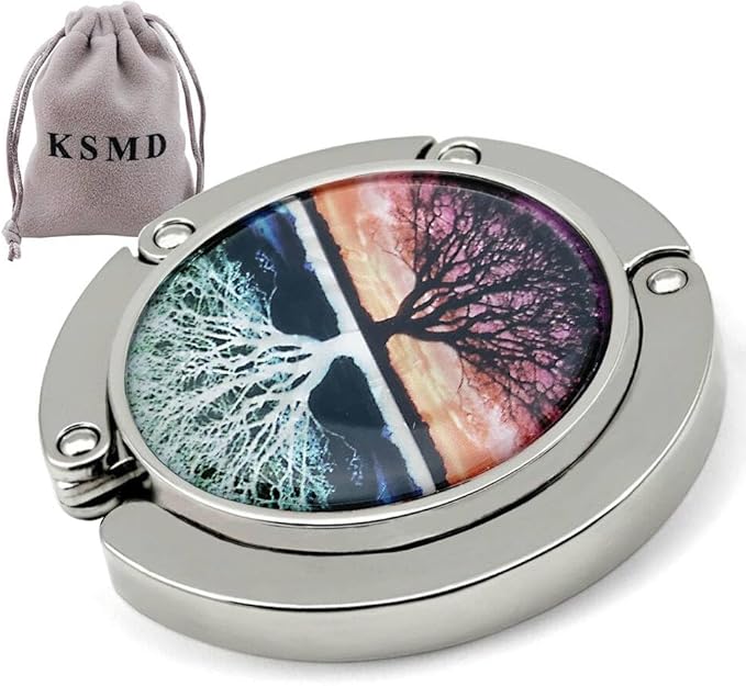 Amazon.com: KSMD Compact Round Purse Hooks for Table and Bars,Portable Purse Hanger Organizers ...