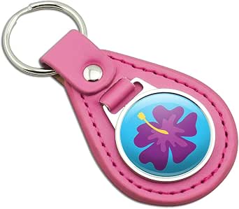 Amazon.com: Made On Terra Tropical Flower Hibiscus Purple Pink Leather ...