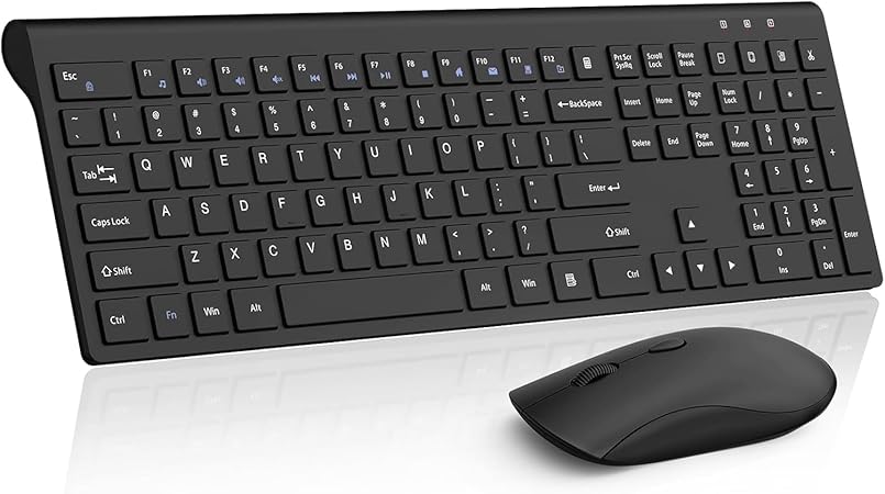 Amazon.com: Wireless Keyboard and Mouse Combo, Silent Full-Size ...