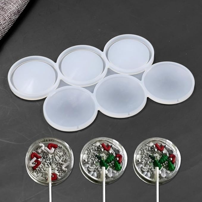 Amazon.com: mostsom 3D Round Lollipop Mold Silicone Candy Mold DIY ...