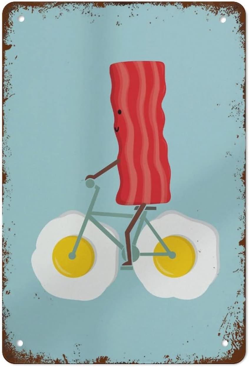 Amazon.com: Bacon And Eggs Print Breakfast Wall Art Wall Decor Kitchen ...