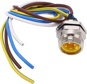 Amazon.com: Male Aviation Wire Connector, Thread Locking 7/8 4Pin PA66 ...
