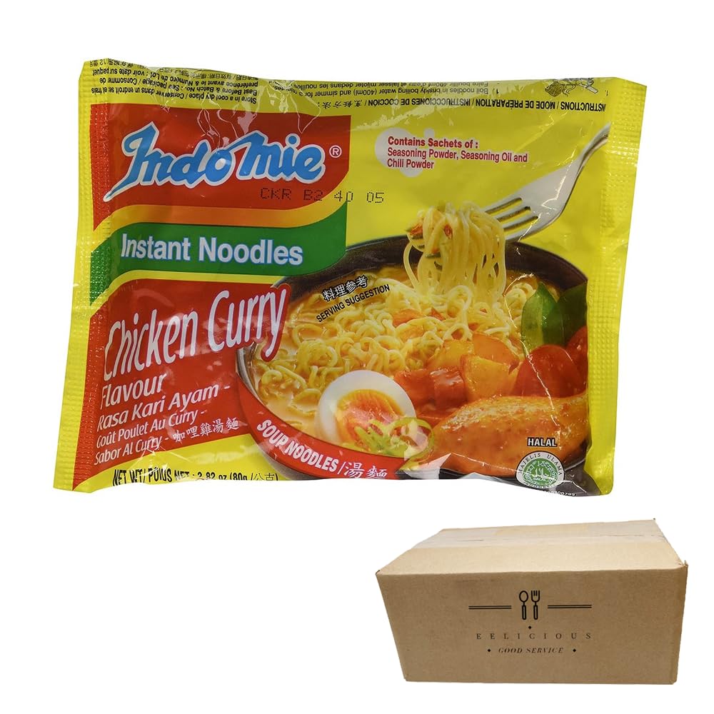 Amazon.com : Indomie Instant Noodle Soup (CHICKEN CURRY 40pk ...