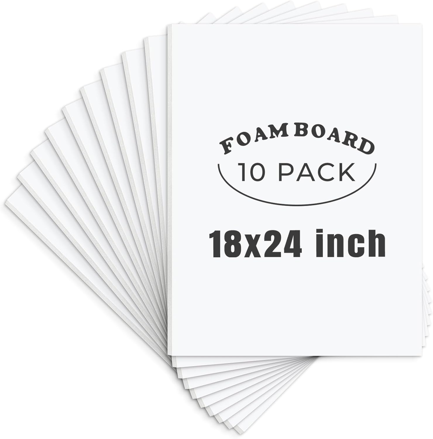 Amazon.com: AUEAR, 10 Pack 18x24 White Foam Boards, Foam Core Poster Board for Display, Mounting ...