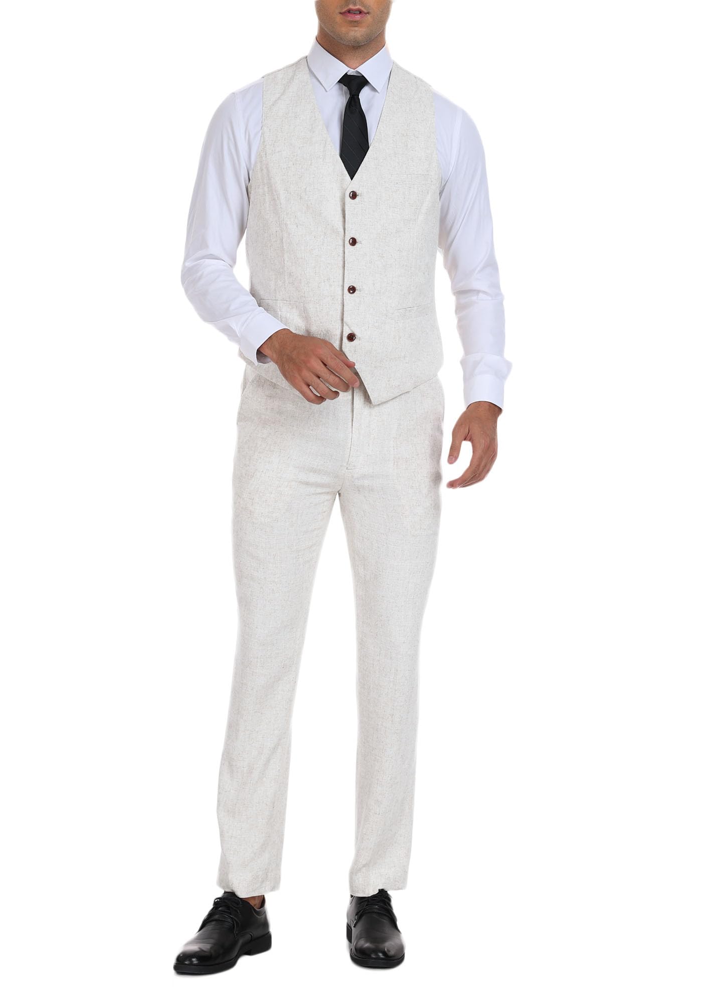 Trasign Mens Suits Linen Suit for Men Slim Fit Formal Wedding Suits 2 ...