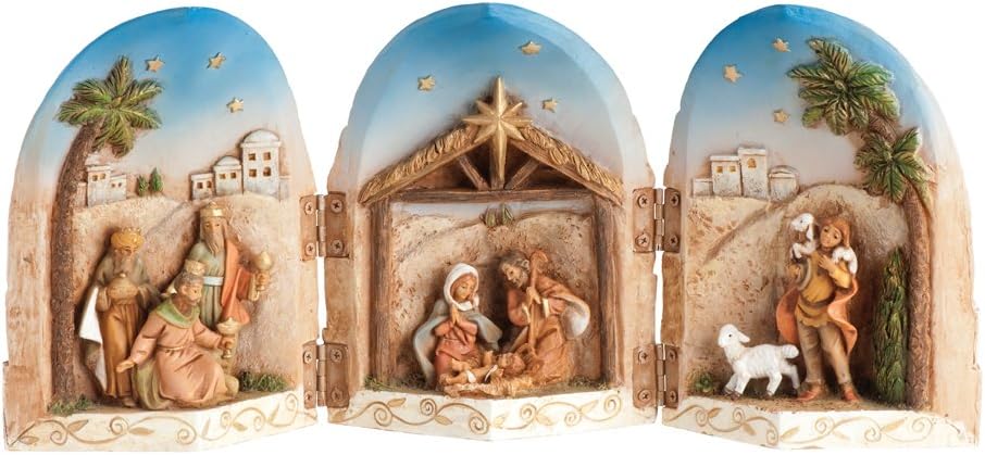 Amazon.com: Fontanini 5-1/2-Inch Nativity Hinged Triptych : Home & Kitchen