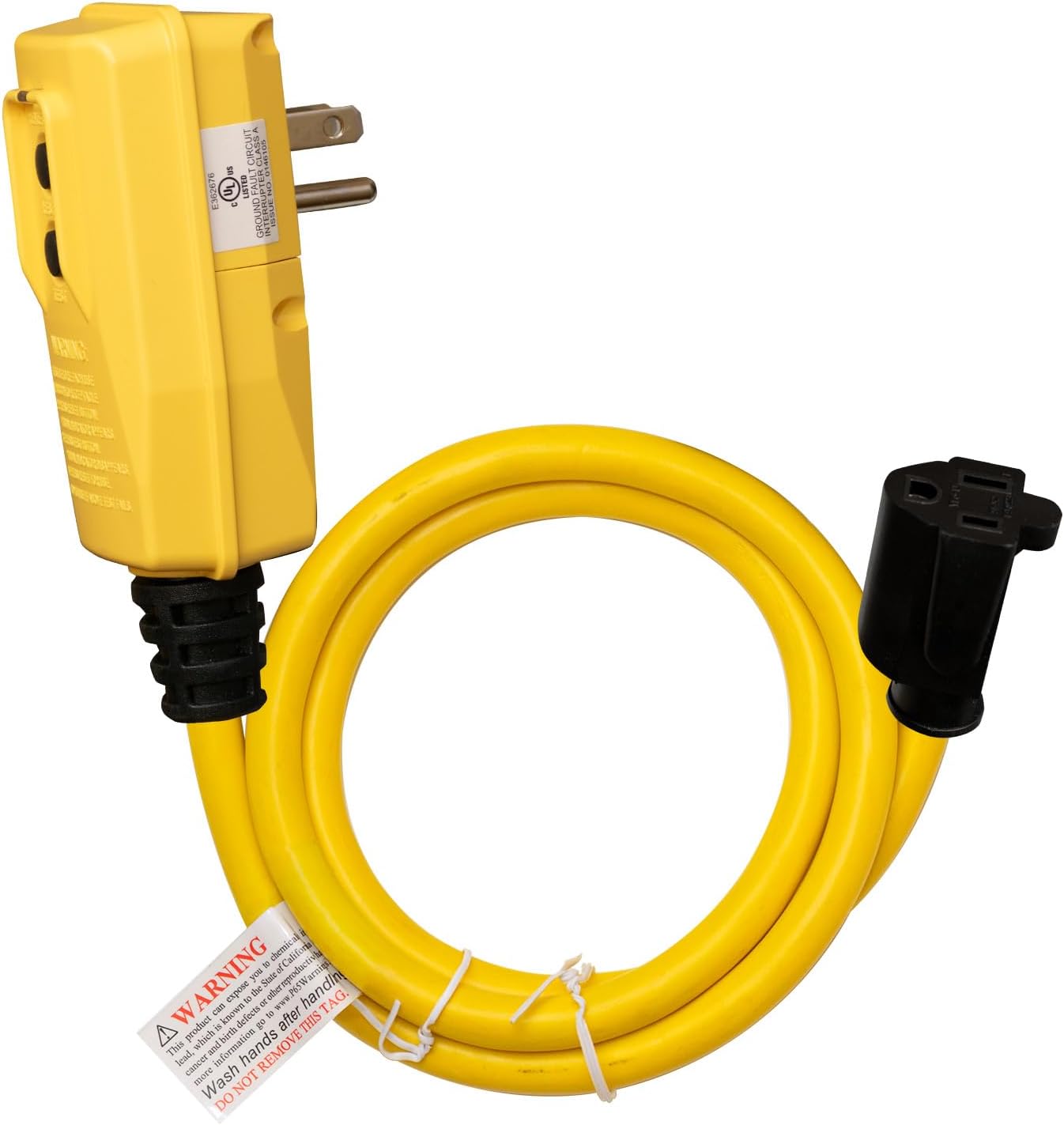 Fire Shield 16/3 Extension Power Cord w/ Advanced Safety LCDI, 8-Foot ...