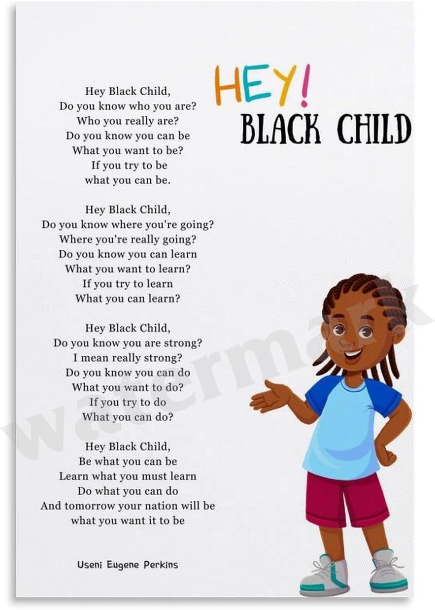 Amazon.com: Invogueyy HEY BLACK CHILD, Black African-American ...