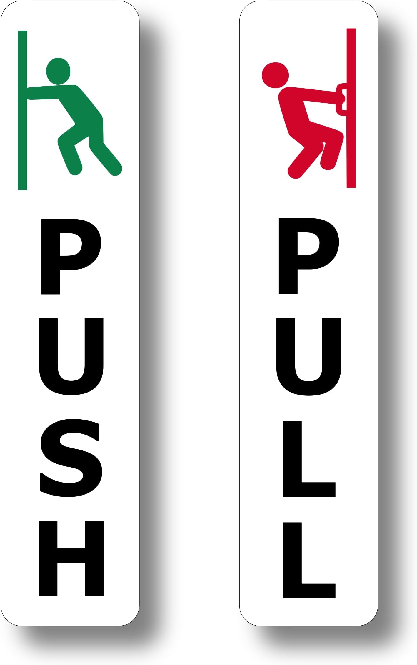 Self-Adhesive Push Pull Signs - High Strength Adhesive Aluminium Door ...