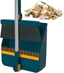 Amazon.com: Broom and Dustpan Set, Long Handle Dust pan Set, Combo dust ...