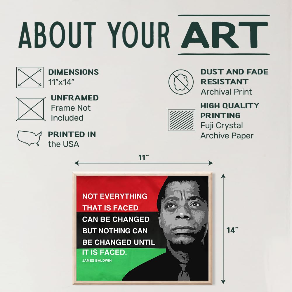 Snapklik.com : James Baldwin Quote Black History Wall Art - 11x14 ...