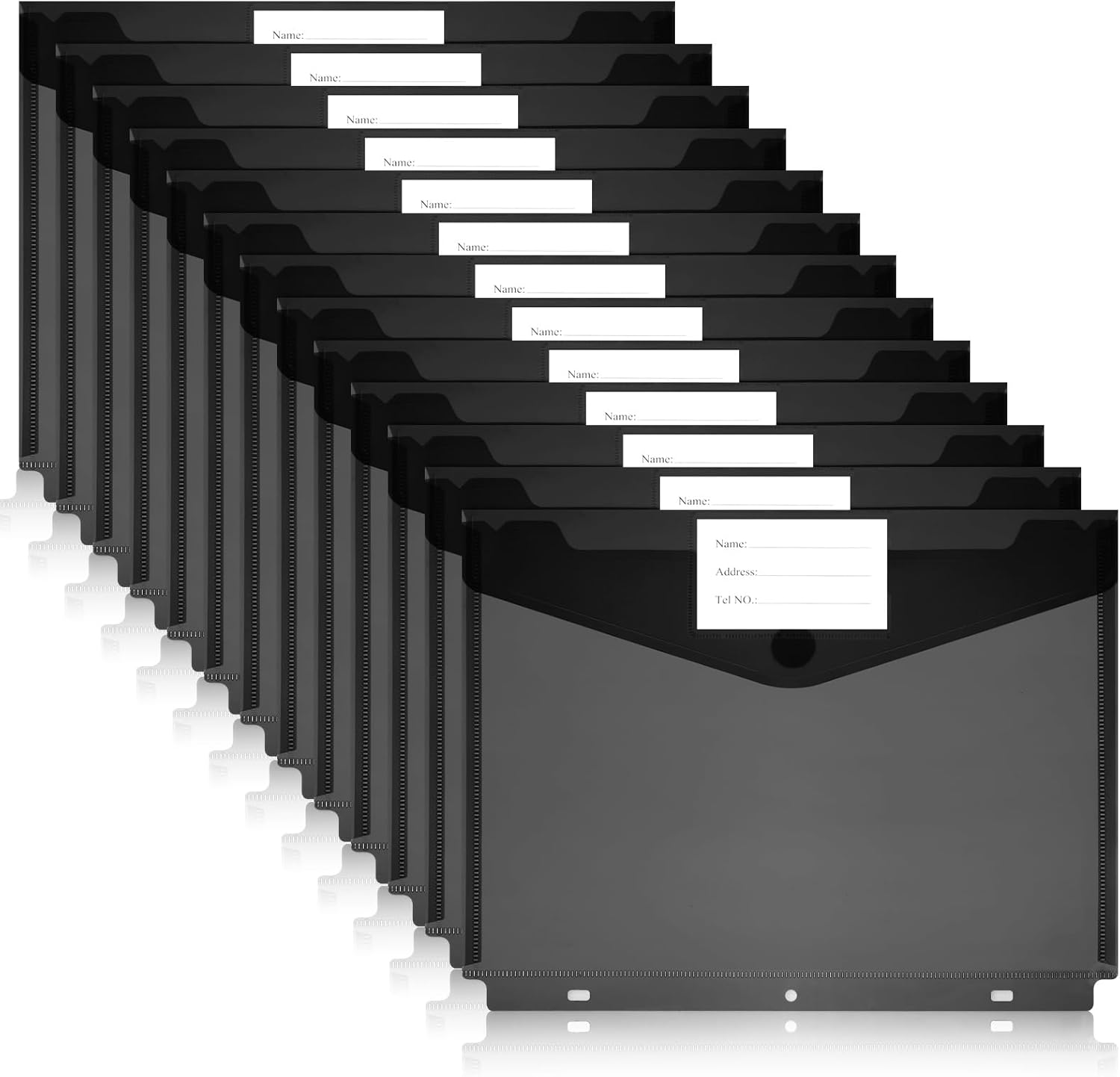 Amazon.com : Noveread 15 Pcs Binder Folders with Label Letter Size ...