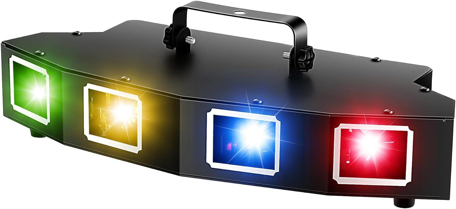 Luces de DJ, U`King 5 efectos de haz activadas por sonido, luces de ...