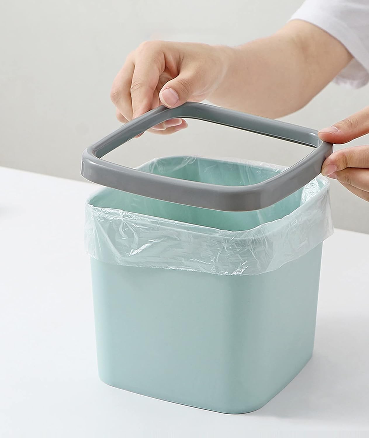 wolpin Plastic Table Open-Top Dustbin Small Size For Desktop, Study ...