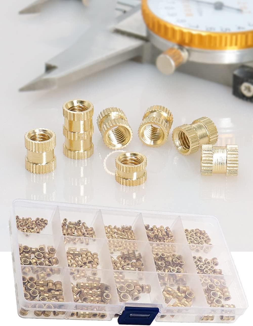 460 PCS Female Thread Knurled Brass Threaded Insert Embedded Nuts ...
