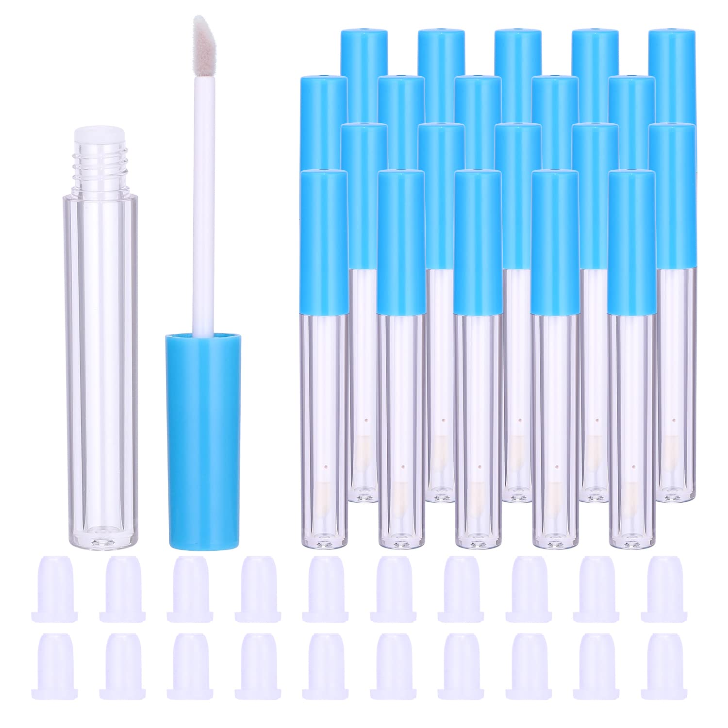 Amazon.com : 20Pcs Empty Lip Gloss Tubes Cute 1.3ml Blue Empty Lip ...