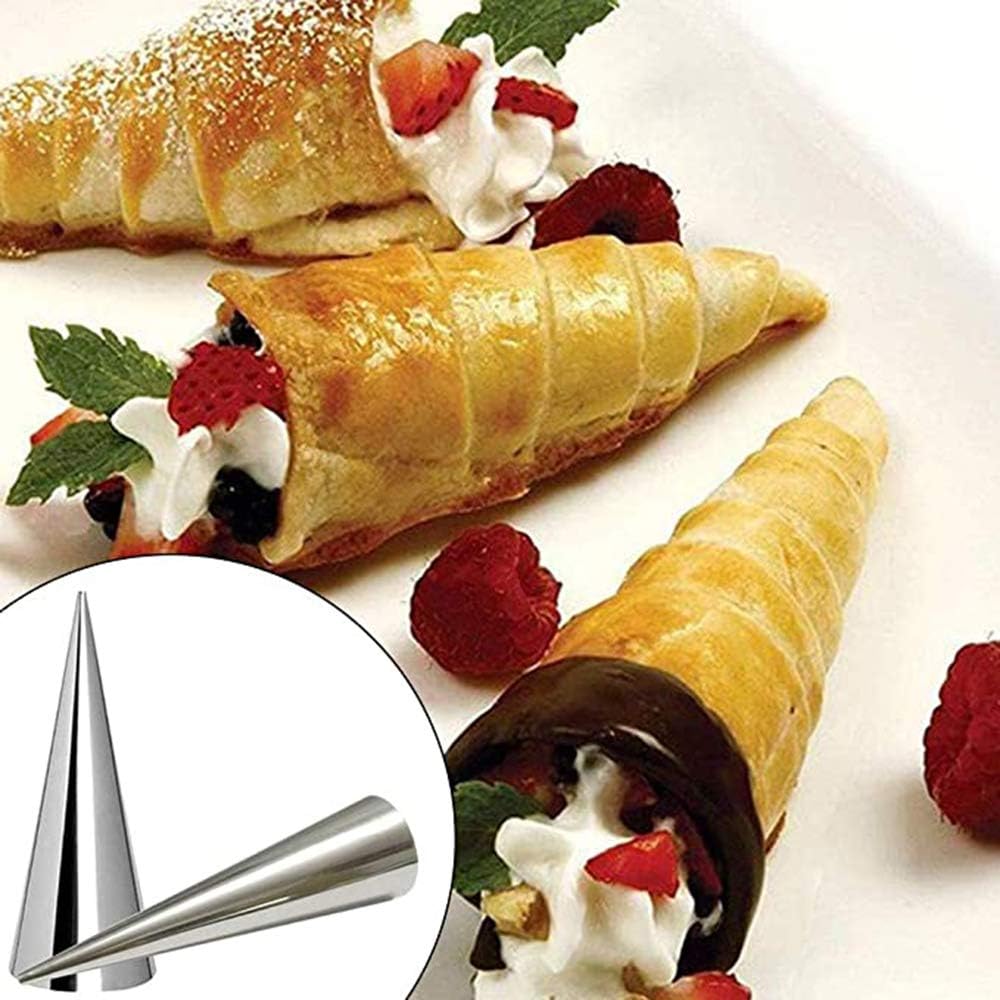Conical Pastry Mould Croissant Mold Set with 1 Pcs Cleaning Tube Brush ...