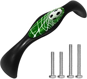 KikandKo 4 Pack Cabinet Handles Arch Cabinet Pulls Sport Football ...
