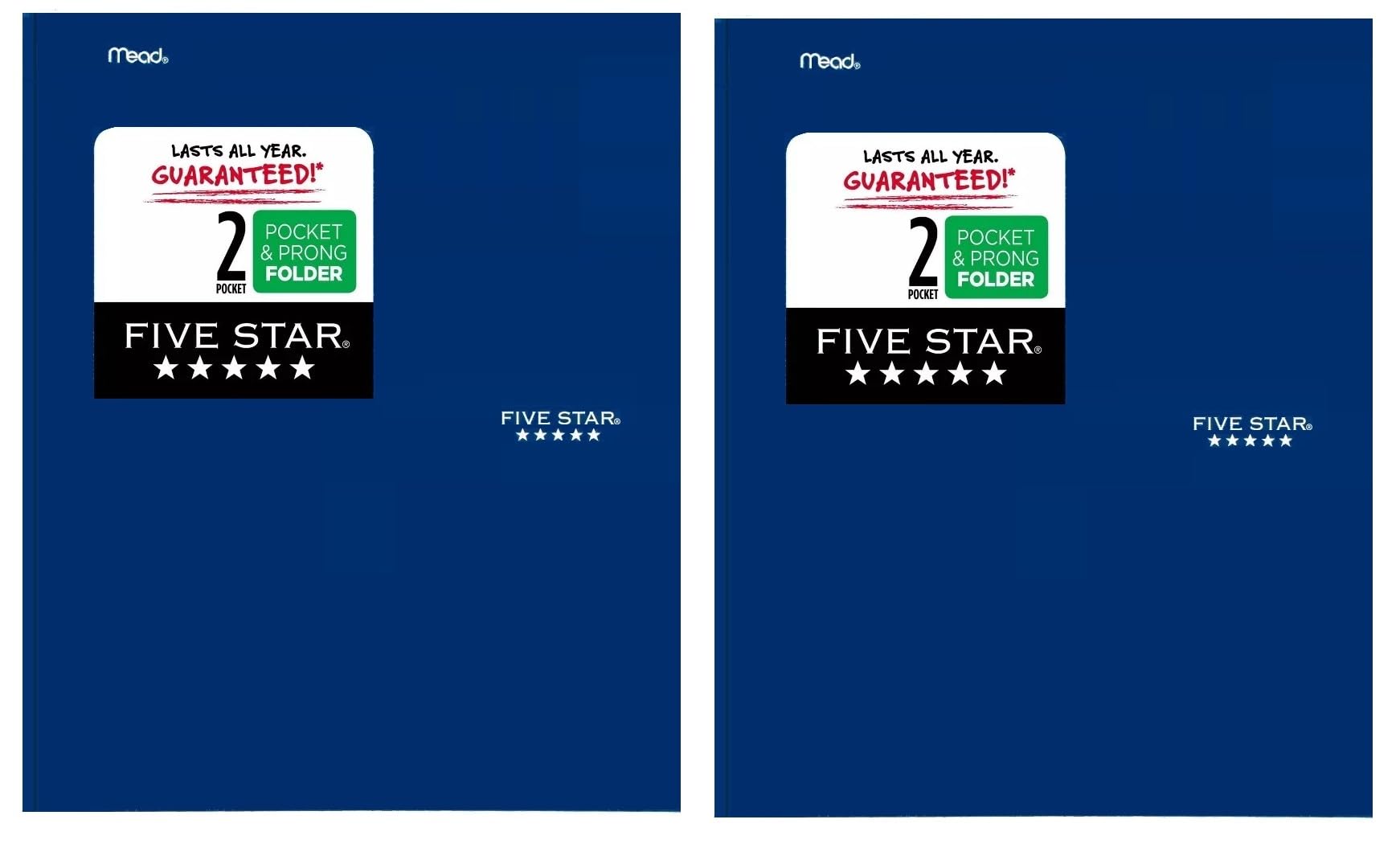 Amazon.com : Five Star Prong and Pocket Navy Blue Portfolio Folders, 11 ...