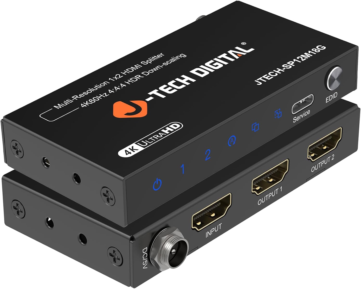 Amazon.com: J-Tech Digital HDMI Splitter 1 in 2 Out 4K@60Hz, 1x2 HDMI ...
