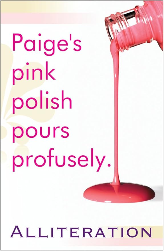 Amazon.com: Alliteration Poster - Literary Technique Example, 11" x 17 ...